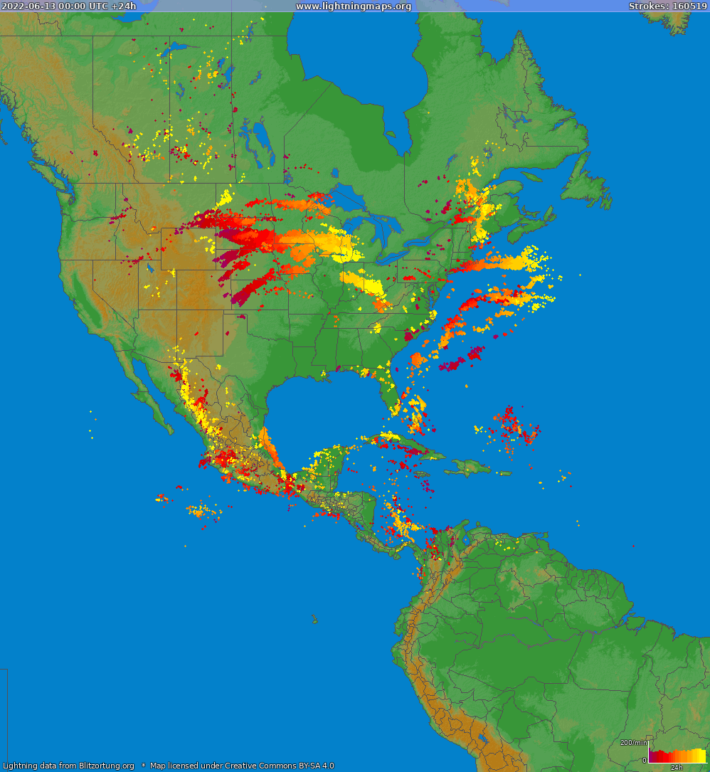 America :: Archives :: Maps :: North America :: LightningMaps.org
