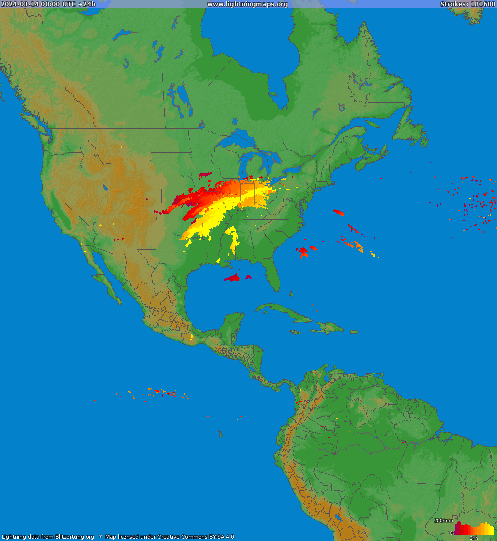 America :: Archives :: Maps :: North America :: LightningMaps.org