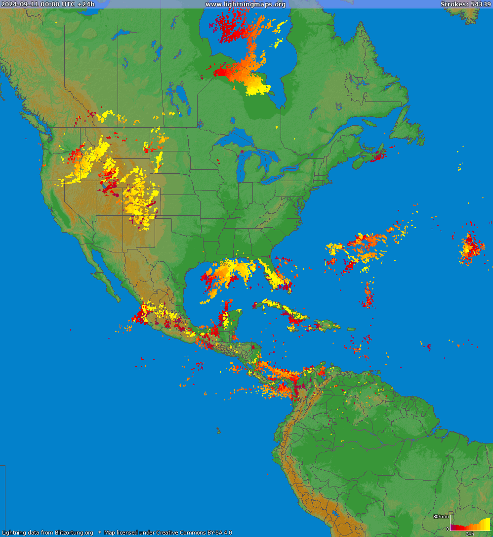 America :: Archives :: Maps :: North America :: LightningMaps.org