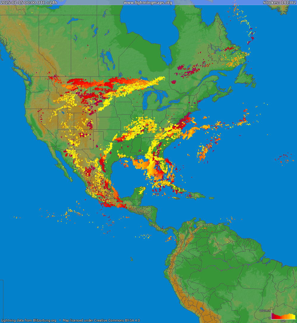 America :: Archives :: Maps :: North America :: LightningMaps.org