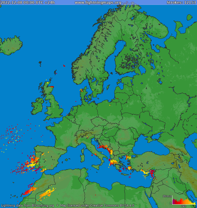 Europe :: Archives :: Maps :: Europe :: LightningMaps.org