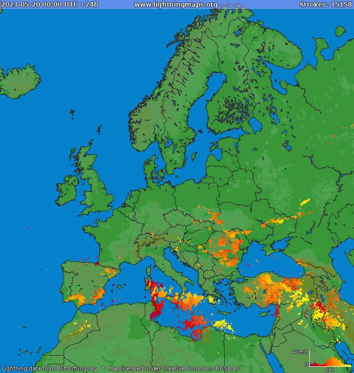 Europe :: Archives :: Maps :: Europe :: LightningMaps.org