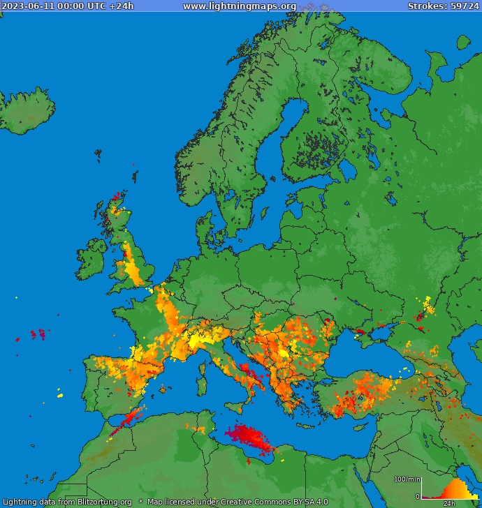 Europe :: Archives :: Maps :: Europe :: LightningMaps.org