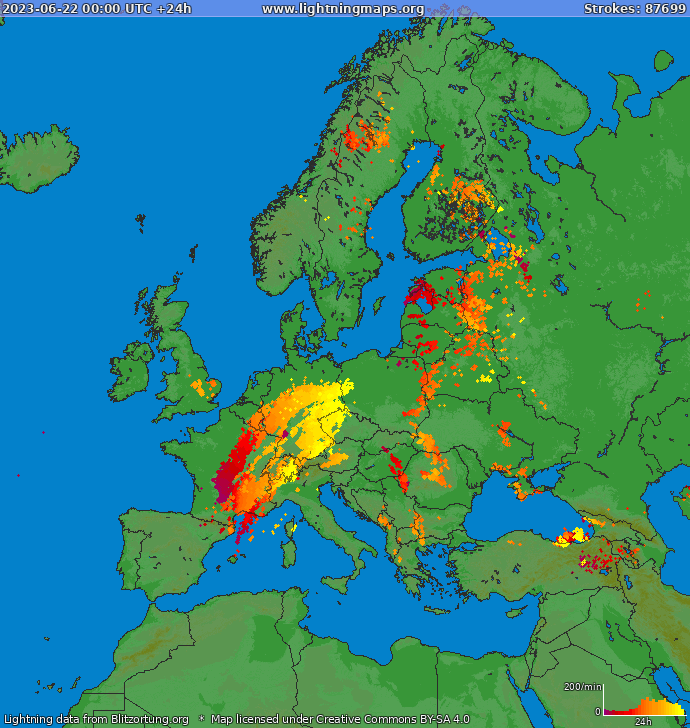 Europe :: Archives :: Maps :: Europe :: LightningMaps.org
