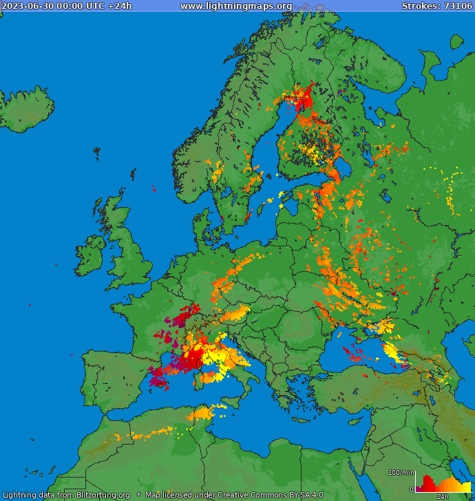 Europe :: Archives :: Maps :: Europe :: LightningMaps.org
