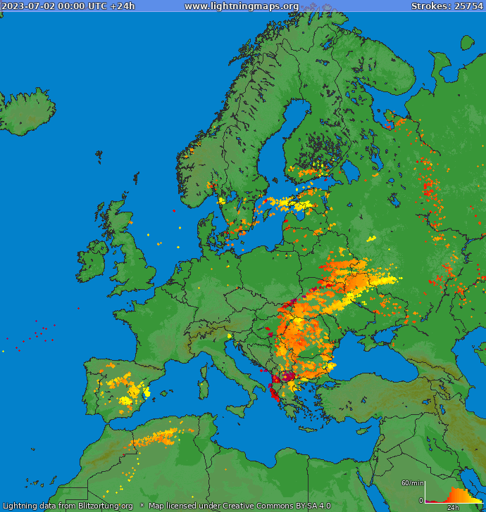 Europe :: Archives :: Maps :: Europe :: LightningMaps.org