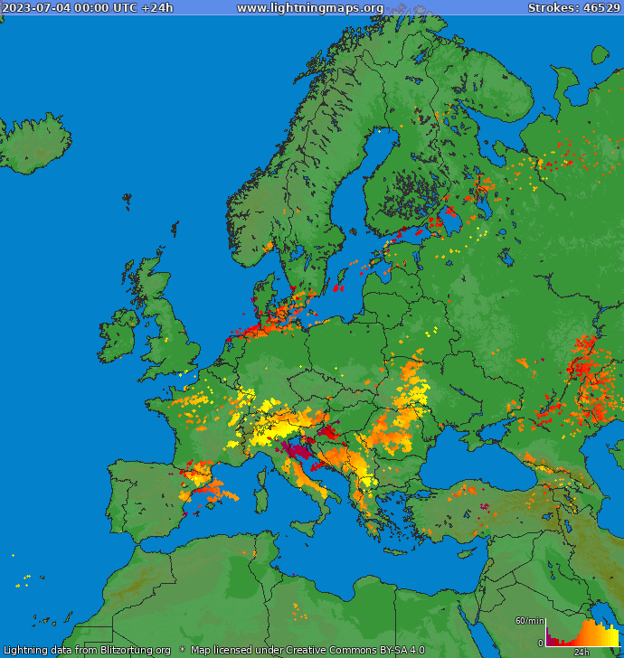 Europe :: Archives :: Maps :: Europe :: LightningMaps.org