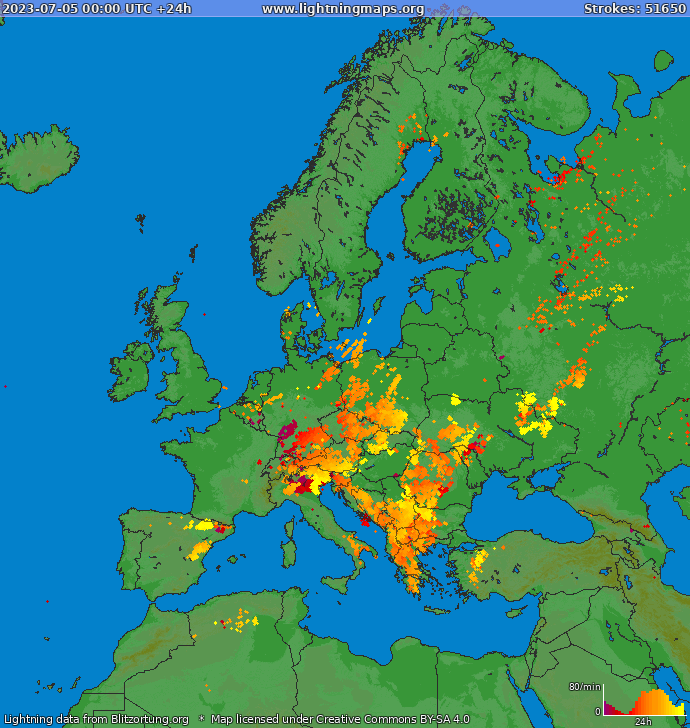 Europe :: Archives :: Maps :: Europe :: LightningMaps.org