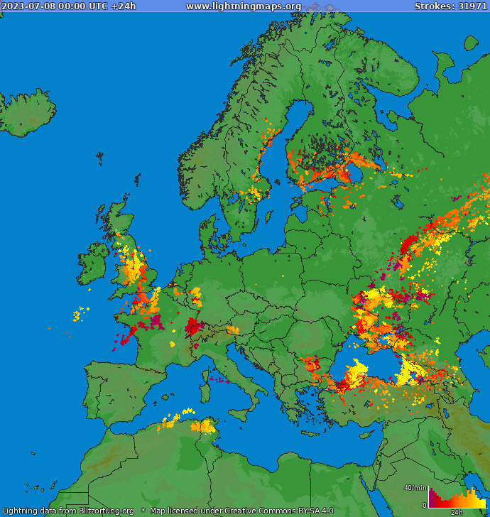 Europe :: Archives :: Maps :: Europe :: LightningMaps.org