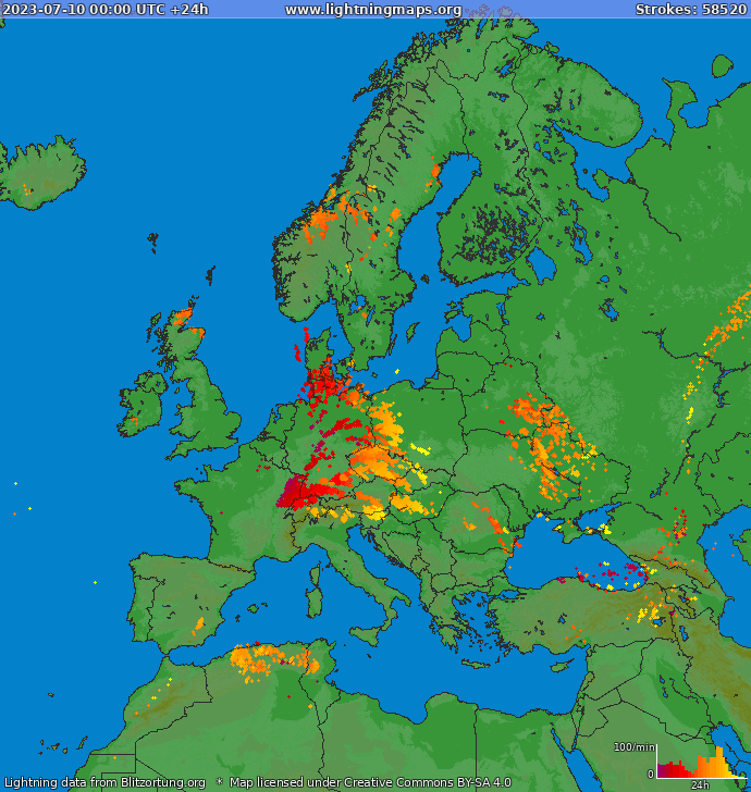 Europe :: Archives :: Maps :: Europe :: LightningMaps.org