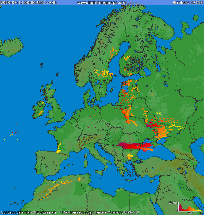 Europe :: Archives :: Maps :: Europe :: LightningMaps.org