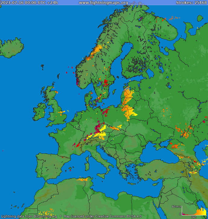 Europe :: Archives :: Maps :: Europe :: LightningMaps.org