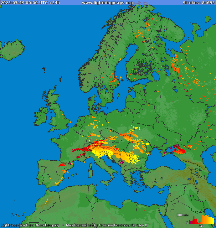 Europe :: Archives :: Maps :: Europe :: LightningMaps.org