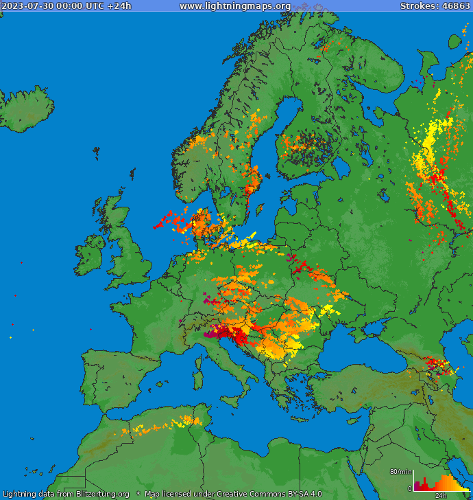 Europe :: Archives :: Maps :: Europe :: LightningMaps.org