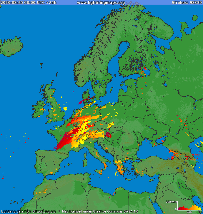 Europe :: Archives :: Maps :: Europe :: LightningMaps.org