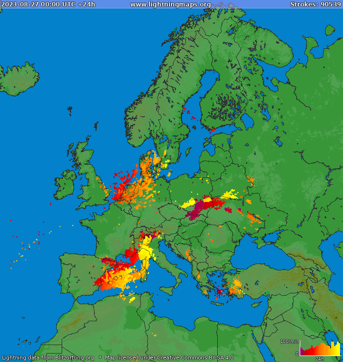 Europe :: Archives :: Maps :: Europe :: LightningMaps.org