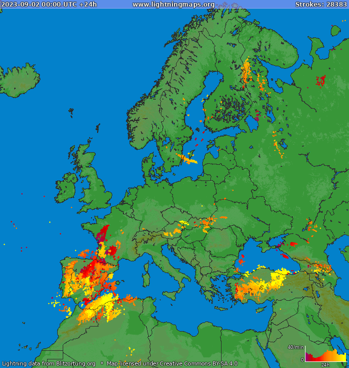 Europe :: Archives :: Maps :: Europe :: LightningMaps.org