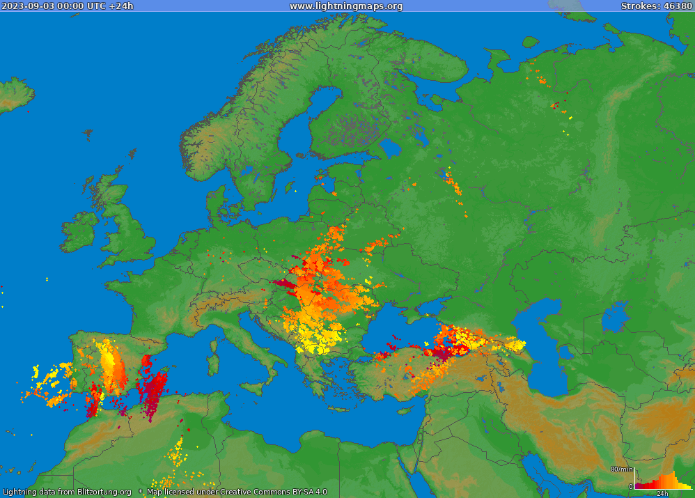 Europe :: Archives :: Maps :: Europe (Big) :: LightningMaps.org