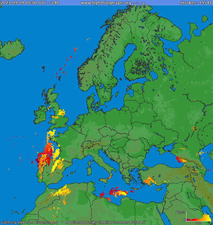 Europe :: Archives :: Maps :: Europe :: LightningMaps.org
