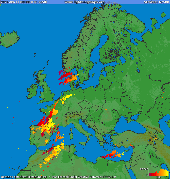 Europe :: Archives :: Maps :: Europe :: LightningMaps.org