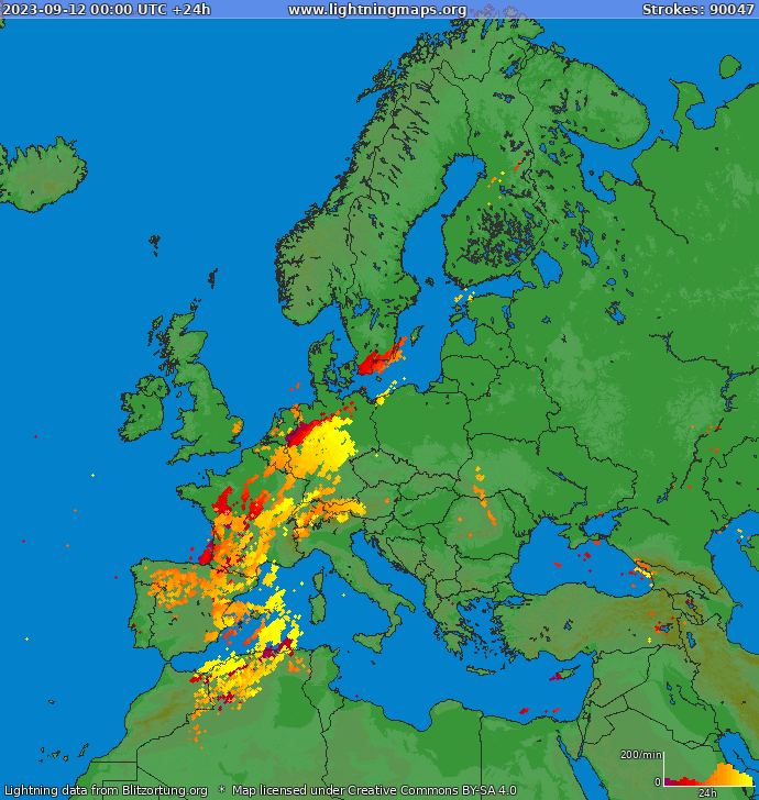 Europe :: Archives :: Maps :: Europe :: LightningMaps.org