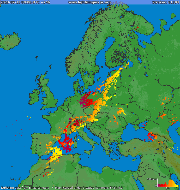 Europe :: Archives :: Maps :: Europe :: LightningMaps.org