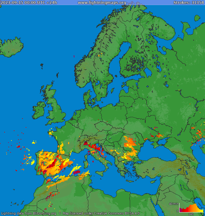 Europe :: Archives :: Maps :: Europe :: LightningMaps.org