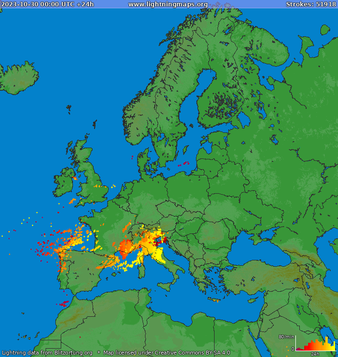 Europe :: Archives :: Maps :: Europe :: LightningMaps.org
