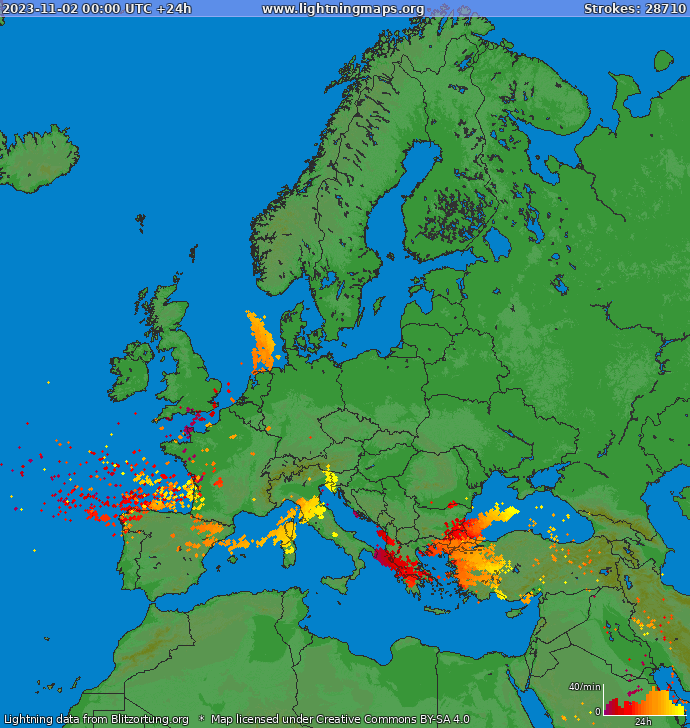Europe :: Archives :: Maps :: Europe :: LightningMaps.org