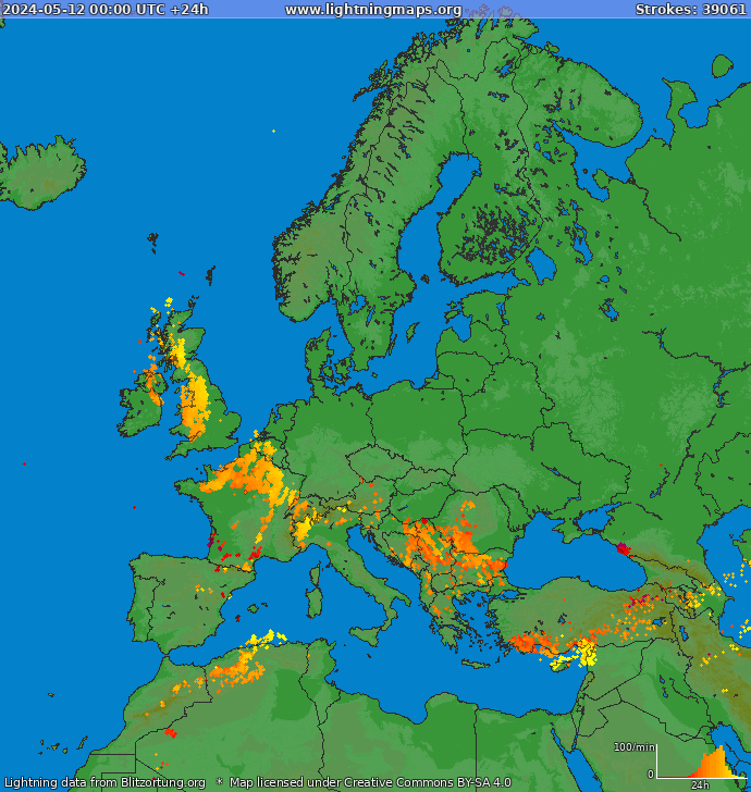 Europe :: Archives :: Maps :: Europe :: LightningMaps.org