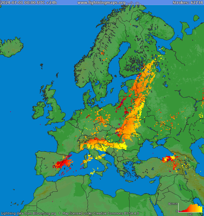 Europe :: Archives :: Maps :: Europe :: LightningMaps.org