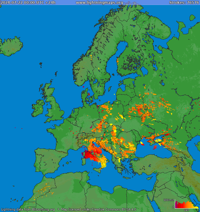 Europe :: Archives :: Maps :: Europe :: LightningMaps.org