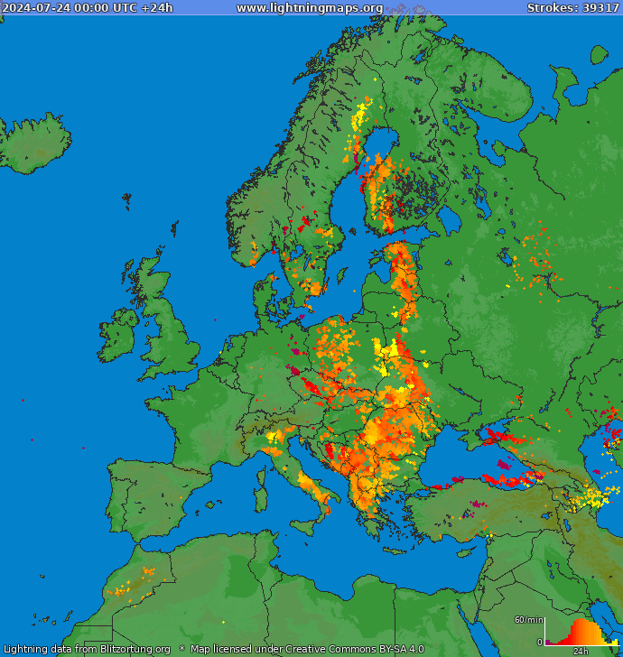 Europe :: Archives :: Maps :: Europe :: LightningMaps.org