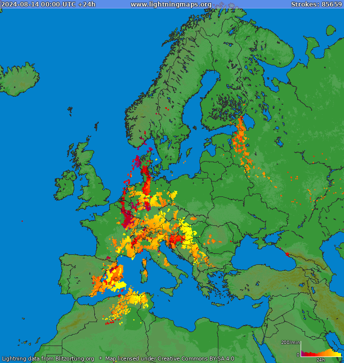 Europe :: Archives :: Maps :: Europe :: LightningMaps.org