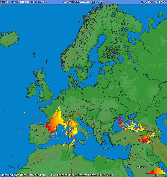 Europe :: Archives :: Maps :: Europe :: LightningMaps.org