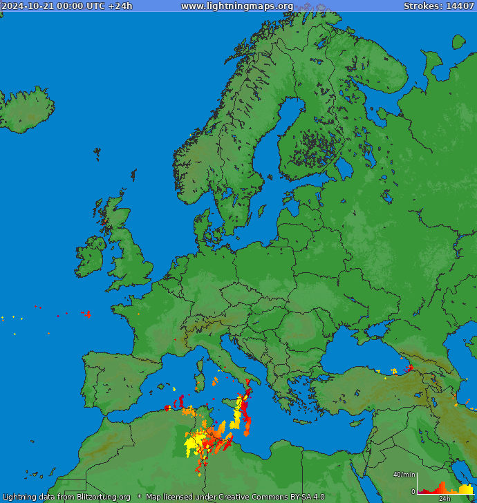 Europe :: Archives :: Maps :: Europe :: LightningMaps.org