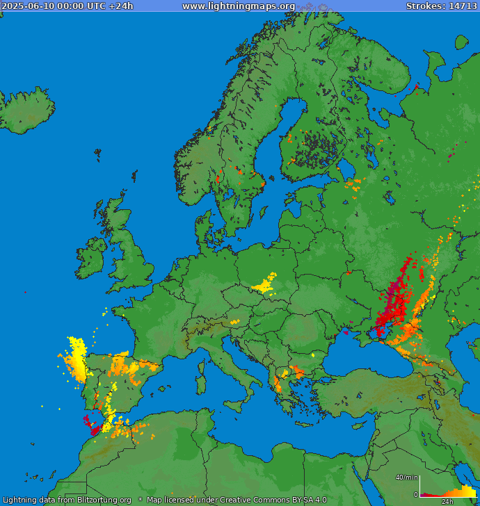 Europe :: Archives :: Maps :: Europe :: LightningMaps.org