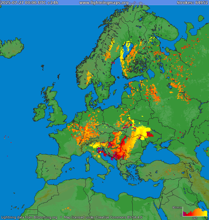 Europe :: Archives :: Maps :: Europe :: LightningMaps.org