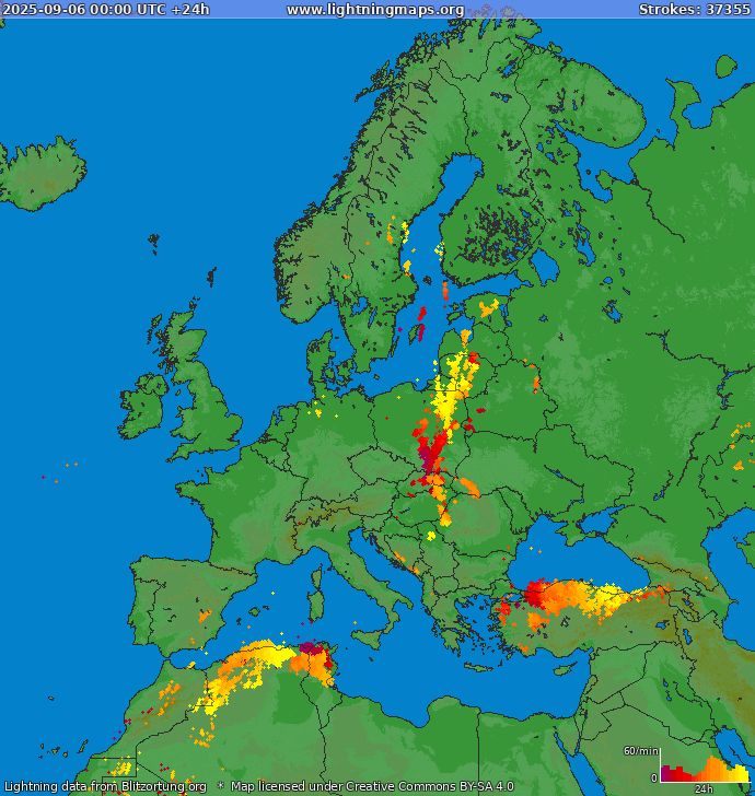 Europe :: Archives :: Maps :: Europe :: LightningMaps.org