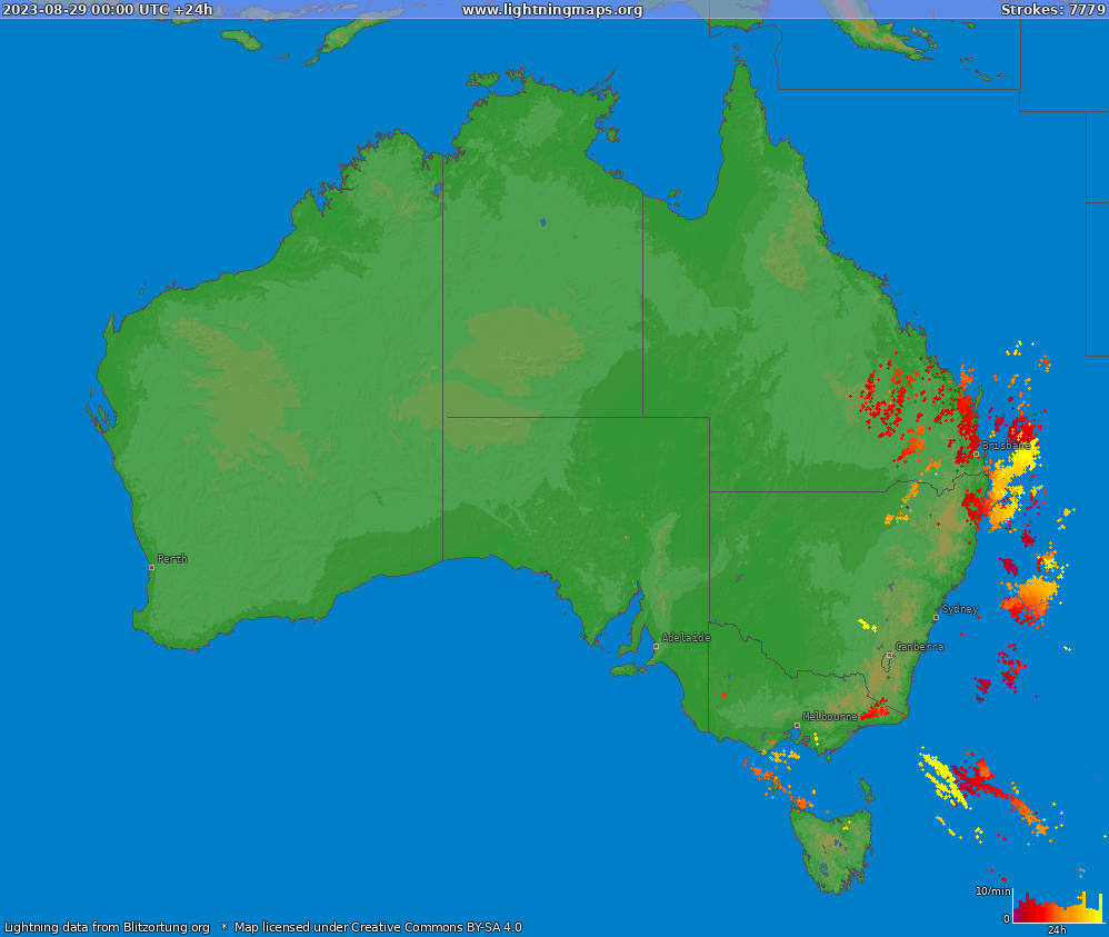 Oceania :: Archives :: Maps :: Australia (Big) :: LightningMaps.org